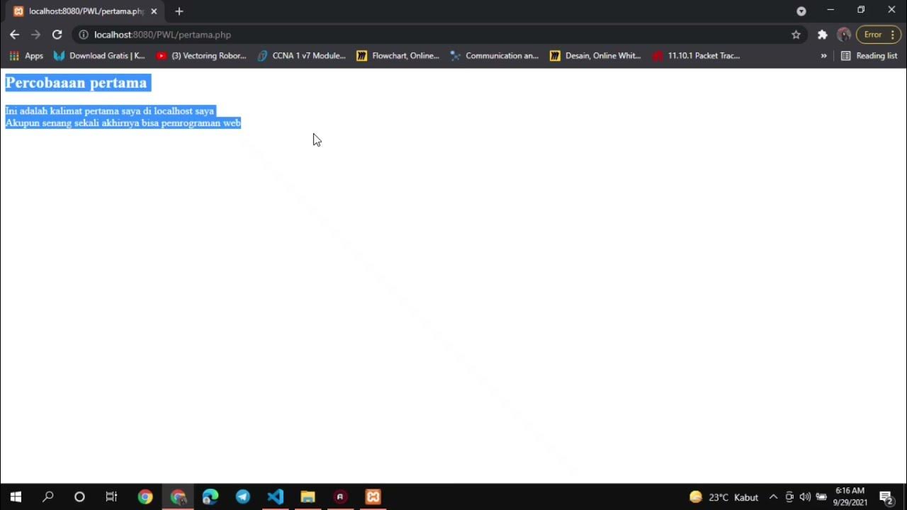 Tutorial Installasi XAMPP dan Code Editor beserta pengaplikasian php pada XAMPP - YouTube