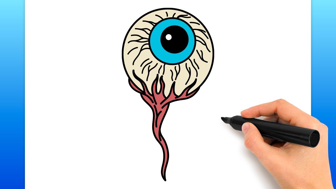 Scary Eyeball Drawing How To Draw A Scary Eyeball (Easy Drawing