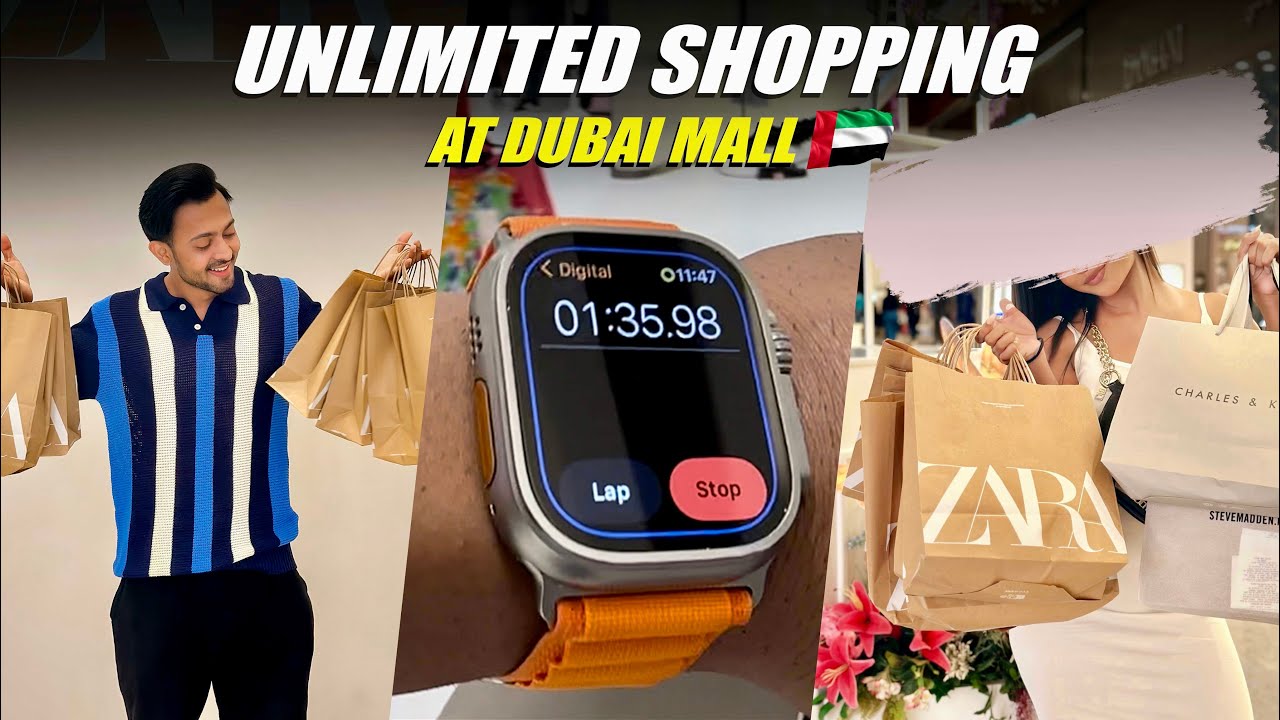 Unlimited shopping at Dubai Mall with Bu♥️ - YouTube