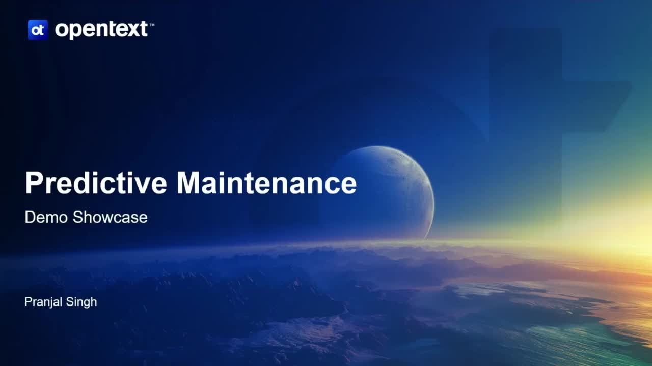 OpenText Demo on Predictive Maintenance - Reducing downtime and assets failures - YouTube