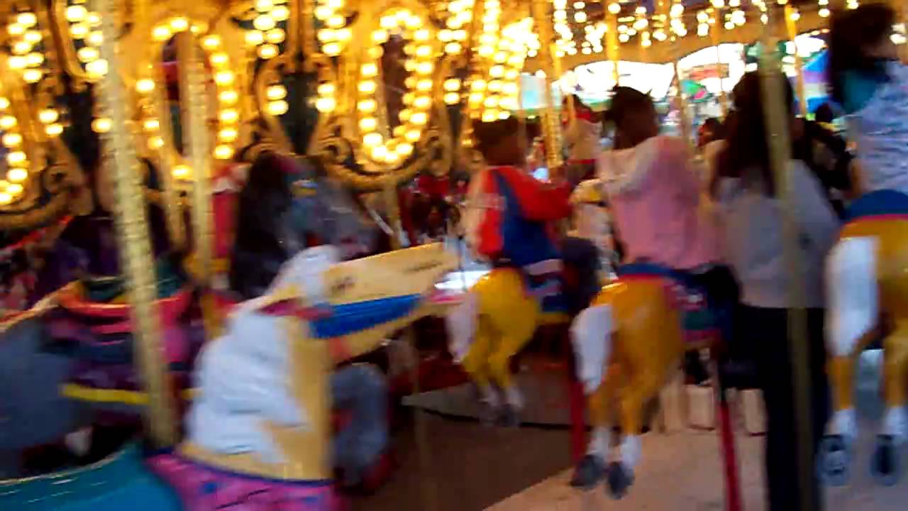 Ari's First Merry-Go-Round Ride - YouTube