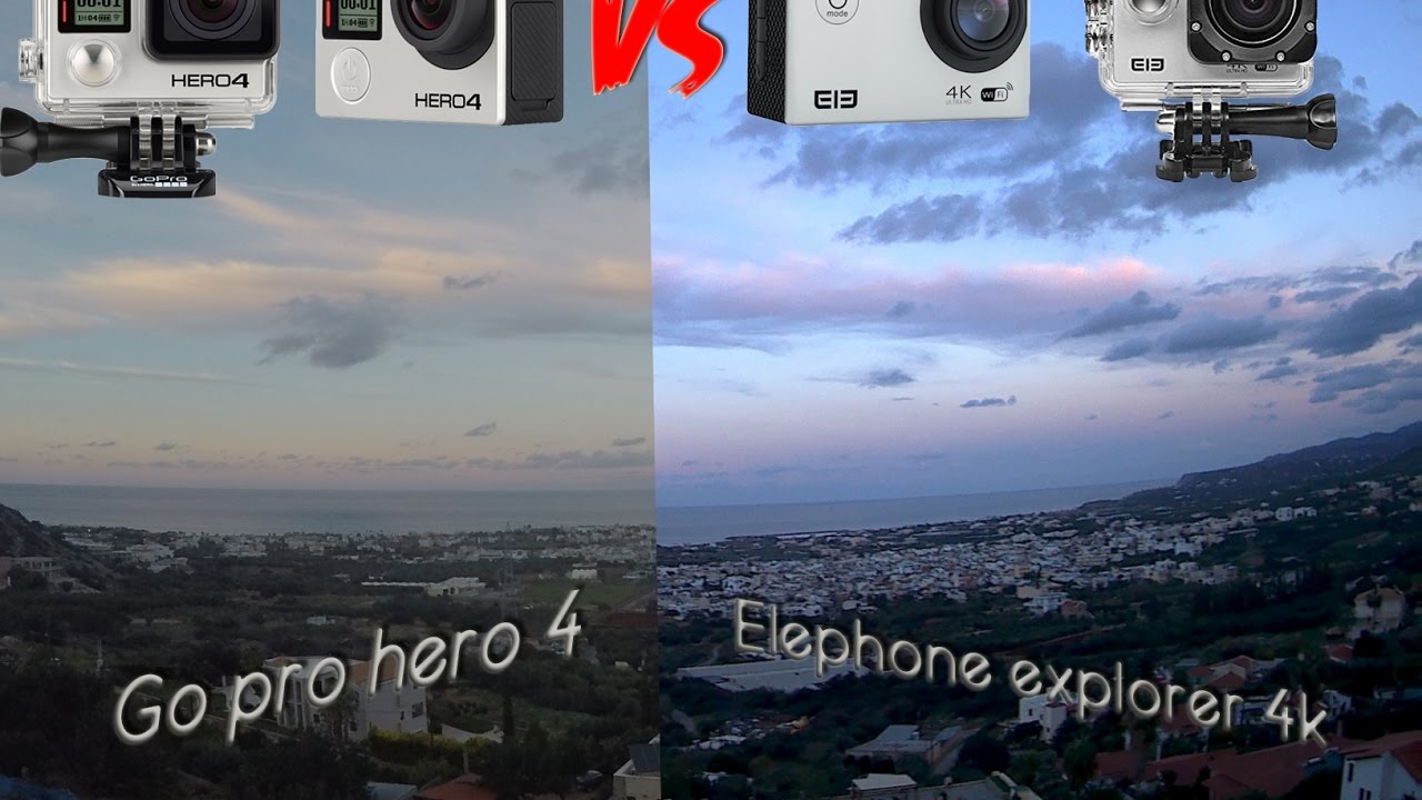 Elephone ele explorer 4k vs GoPro hero 4 | Unboxing and reviewing the ...