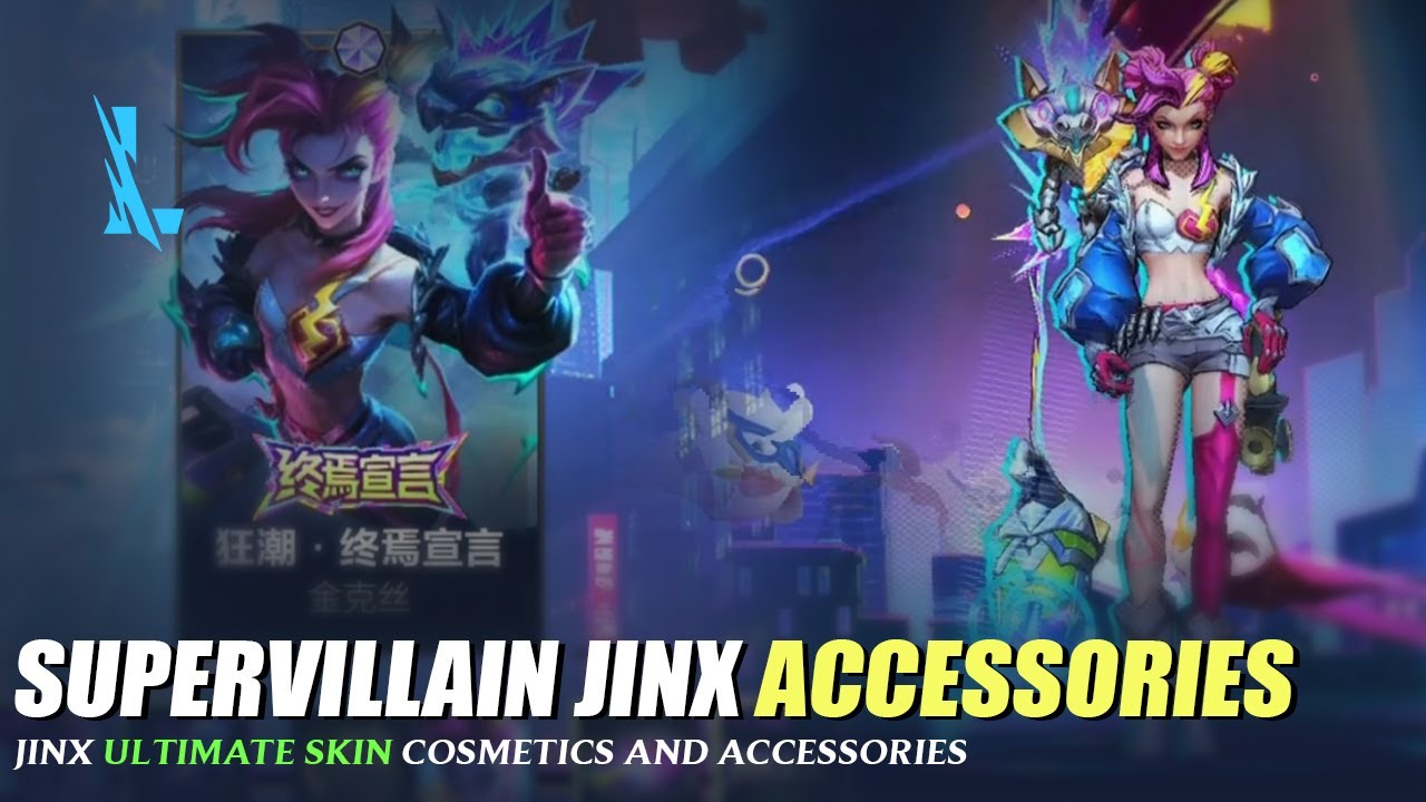Supervillain Jinx Skin Accessories And Cosmetics - Wild Rift - YouTube