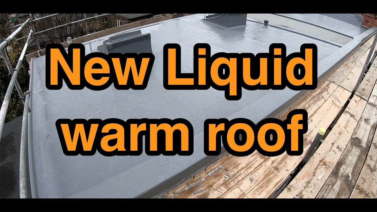 New Liquid warm roof & overlay to a glass fibre roof - YouTube