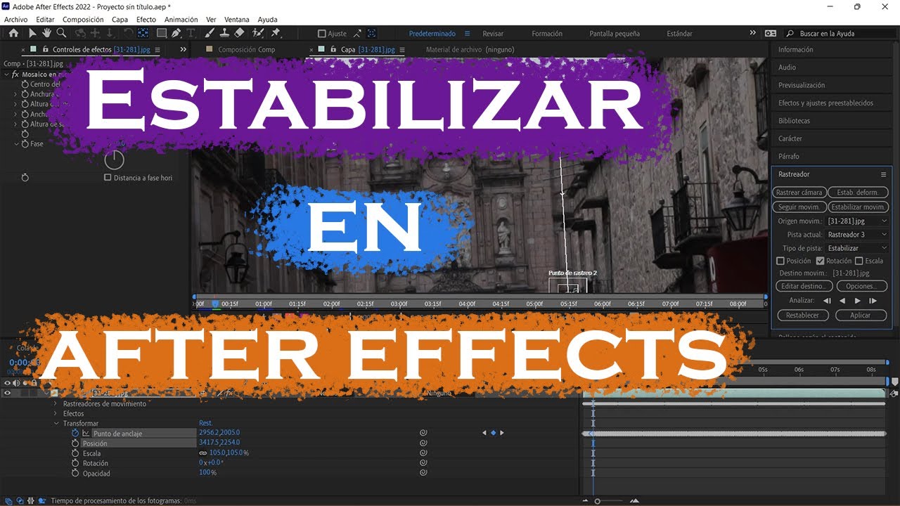 ESTABILIZA Tu TIME-LAPSE o HYPERLAPSE En AFTER EFFECTS | CÓMO Hacerlo Fácil y Sencillo - YouTube