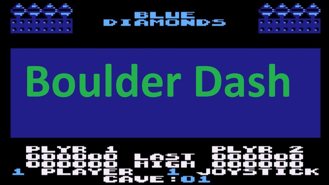 Безумная лава в "Blue Diamonds" Atari 8-bit. FULL PLAY, проходим хардкорный Boulder Dash! - YouTube