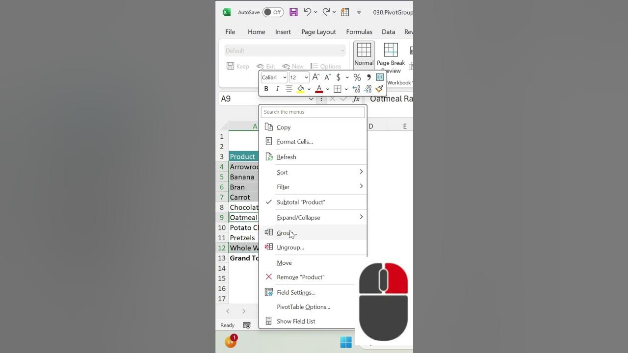 Pivot Table Custom Grouping Trick Create Your Own Groups Excel Pivottable Pivottable Youtube