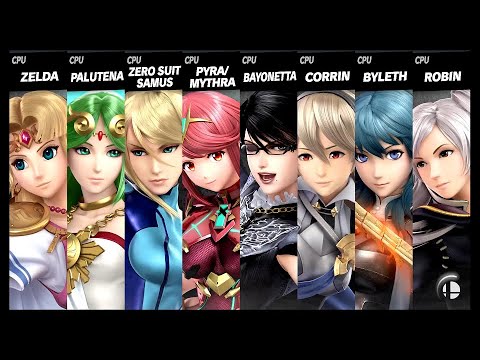 Zelda VS Palutena VS Zero Suit Samus VS Pyra / Mythra VS Bayonetta VS ...
