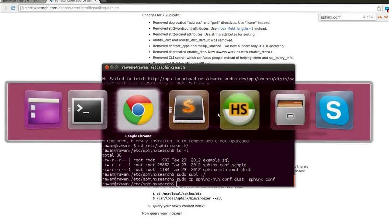 Installing Sphinx search engine on Ubuntu Linux - YouTube