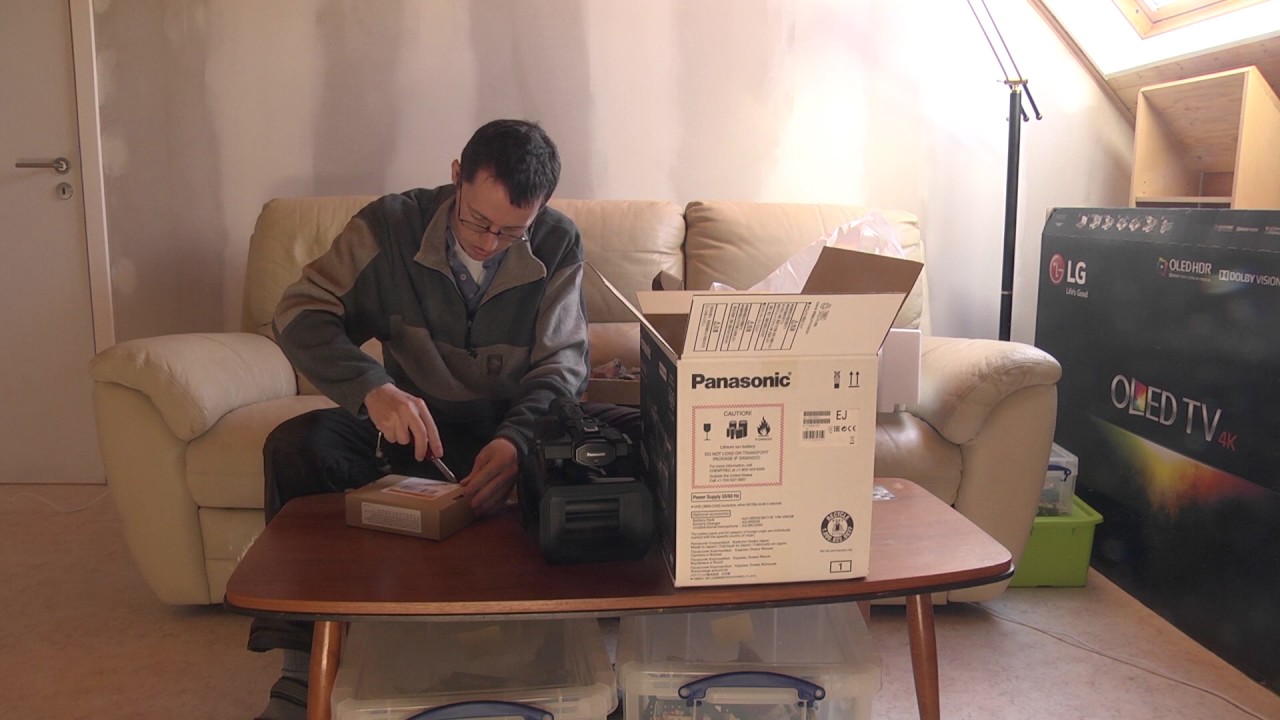 unboxing Panasonic AG-UX180 and AJ-WM50E - YouTube