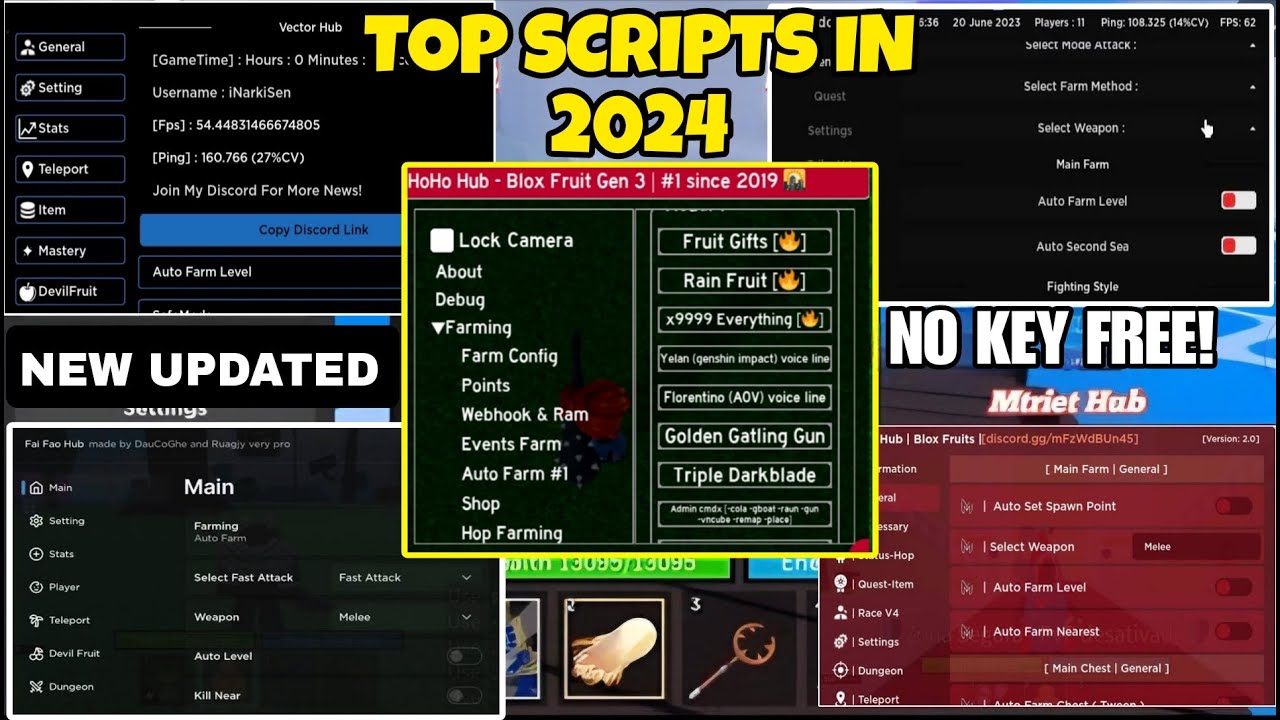 TOP Blox Fruits Scripts Mobile No Key 2024 - Mtriet Hub , Hoho Hub ...