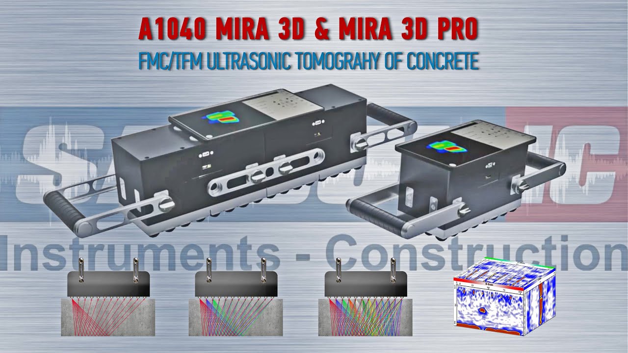 A1040 MIRA 3D & 3D PRO ULTRASONIC TOMOGRAPH OF CONCRETE - YouTube
