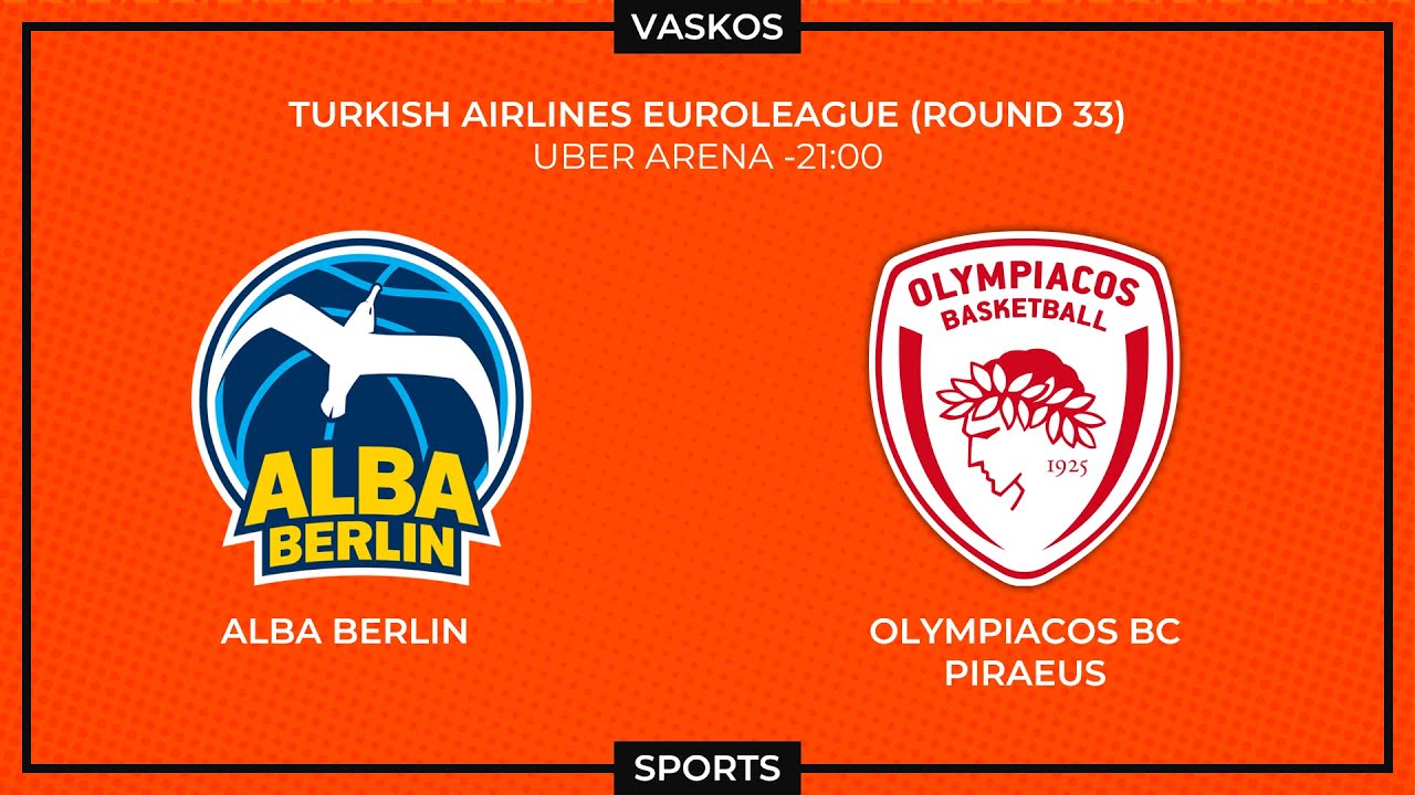 🔴 LIVE | ΑΛΜΠΑ ΒΕΡΟΛΙΝΟΥ - ΟΛΥΜΠΙΑΚΟΣ | EUROLEAGUE | ALBA BERLIN ...
