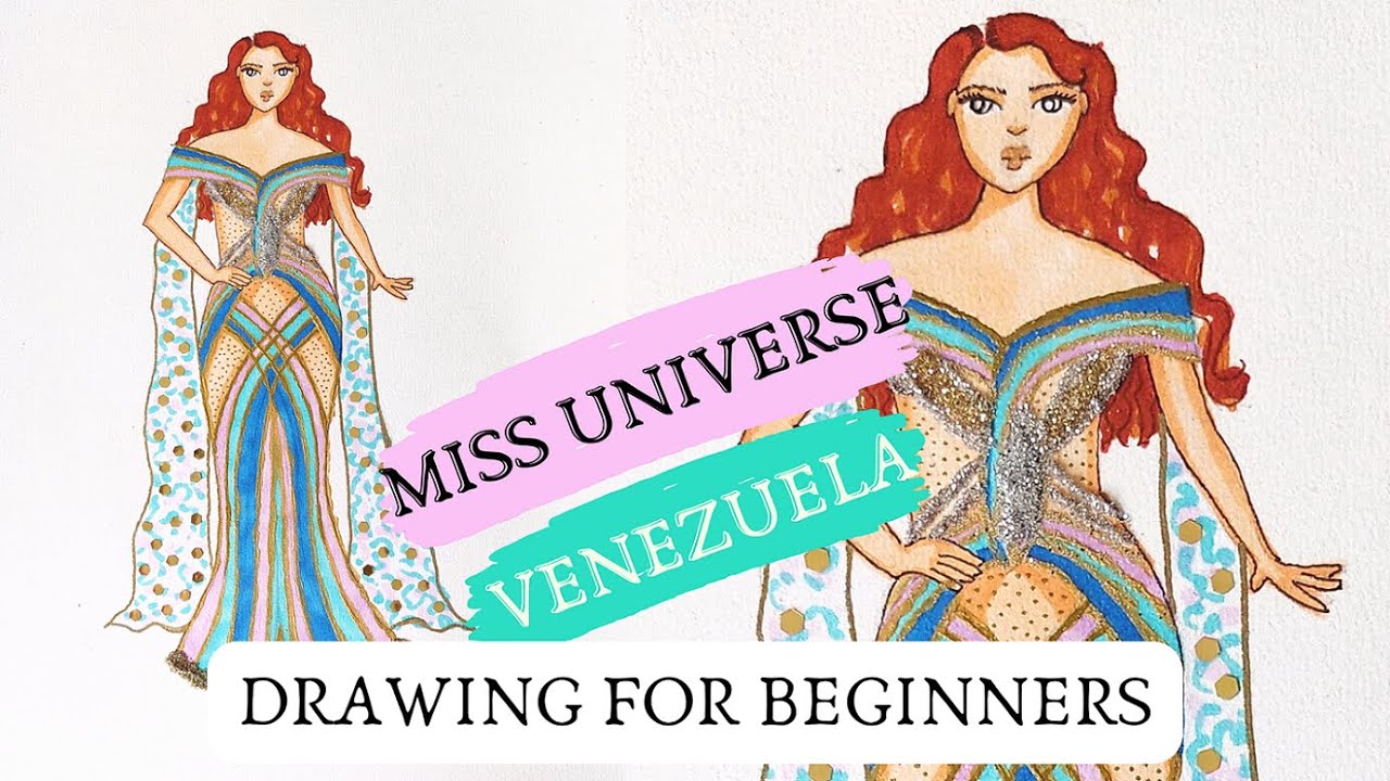 MISS UNIVERSE VENEZUELA DRESS. HOW TO DRAW. SPEED Illustration for ...