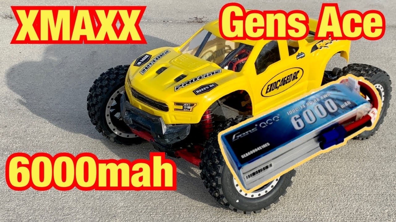 Xmaxx gets Yellow with a new set of Gens Ace 6000mah 4S!! - YouTube