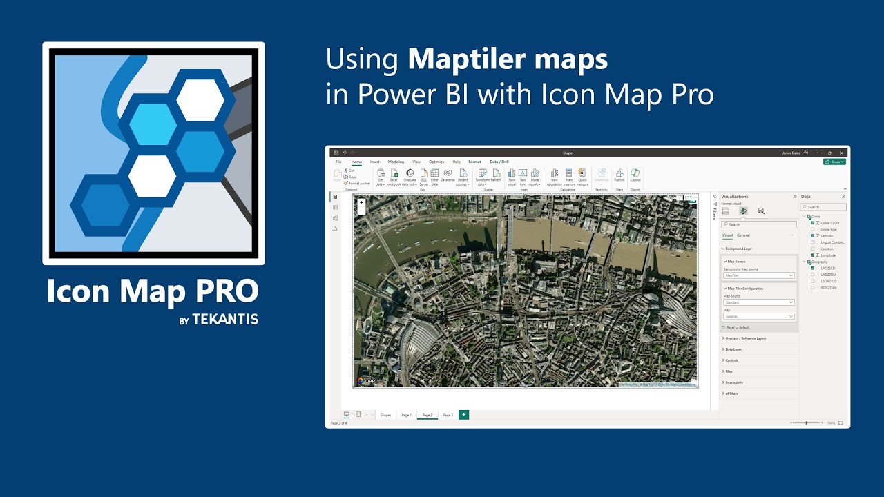 Using Maptiler maps within Icon Map Pro for Power BI - YouTube