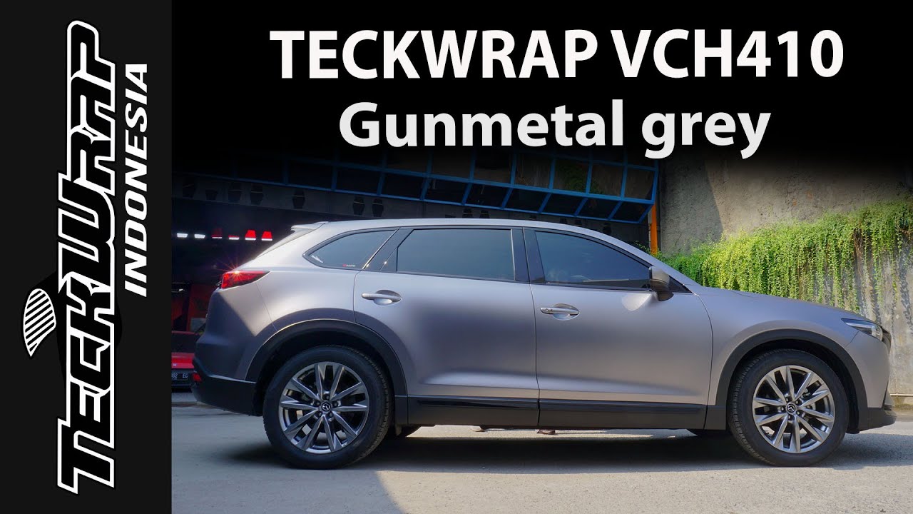 Wrapping Mazda CX 9 dengan Teckwrap VCH410 Gunmetal Grey satin chrome ...