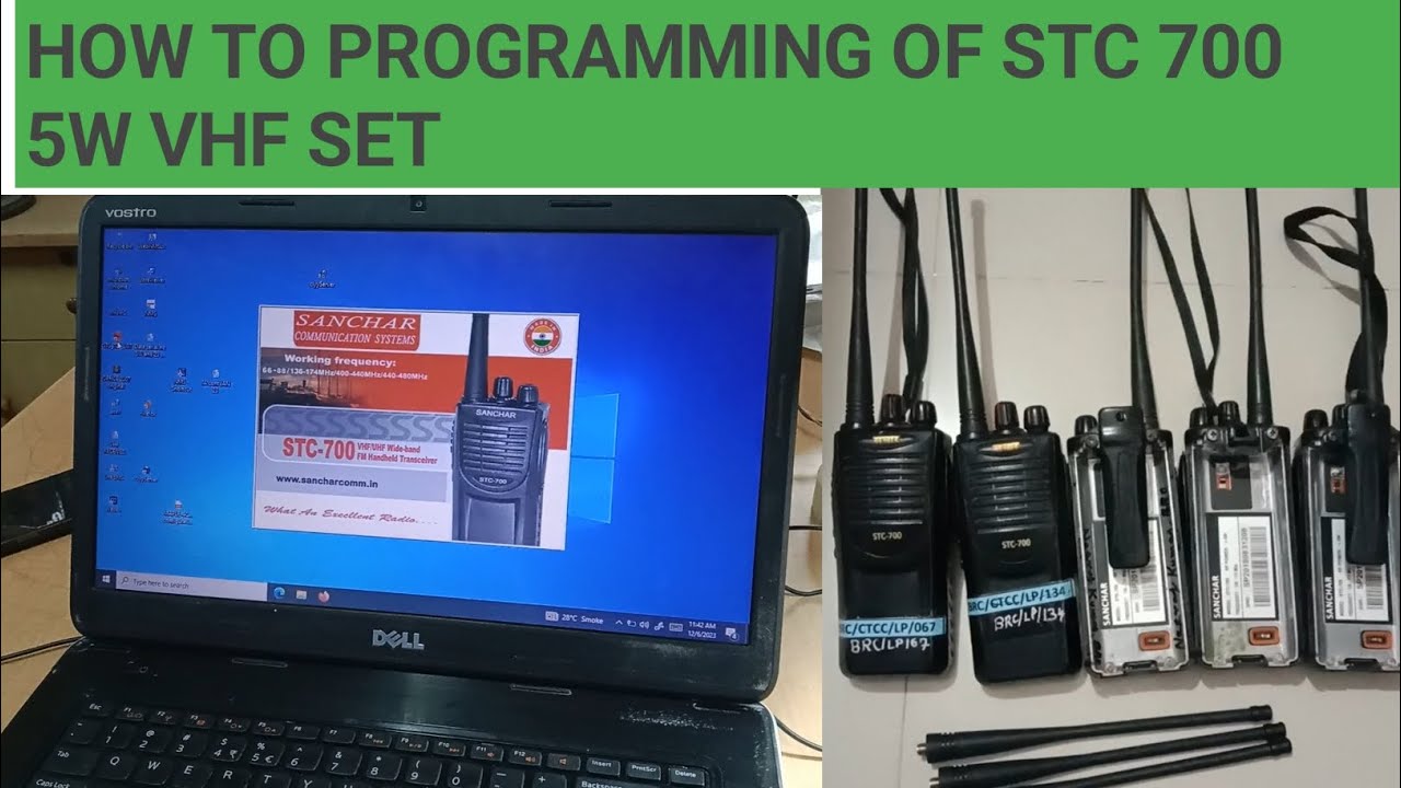 #how to programming of stc 700 5w vhf set. walkie-Talkie ki programming ...