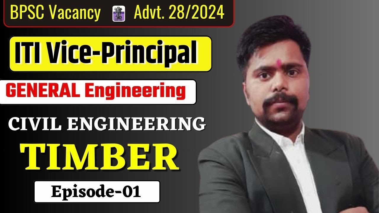 BPSC ITI Vice Principal 2024 | General Engineering | Civil Engineering ...