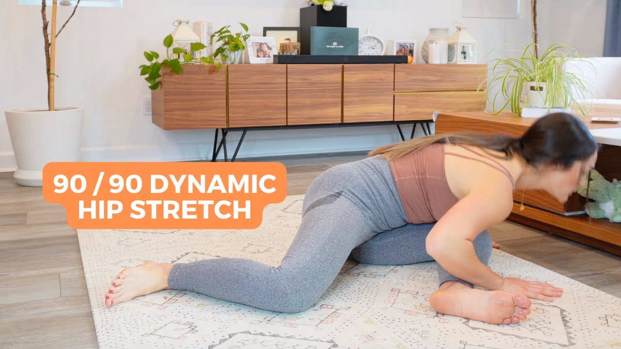 90 / 90 Dynamic Hip Stretch - YouTube