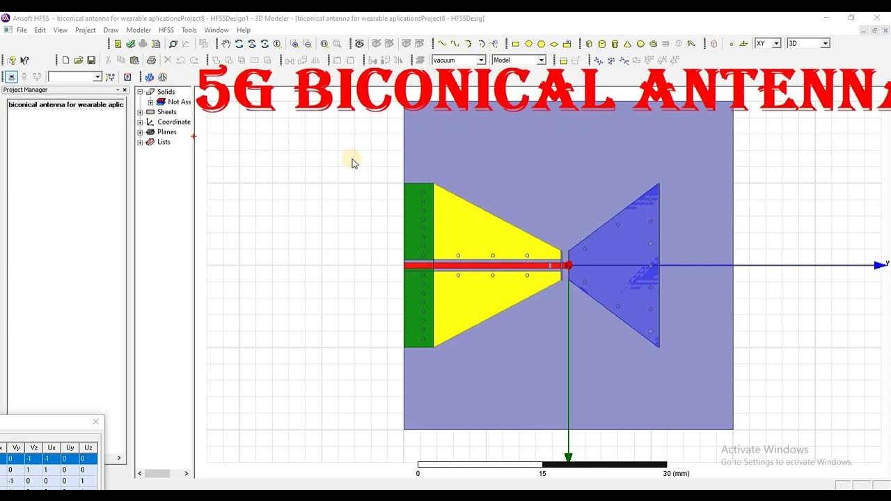 biconical antenna for wearable aplications design in HFSS - YouTube