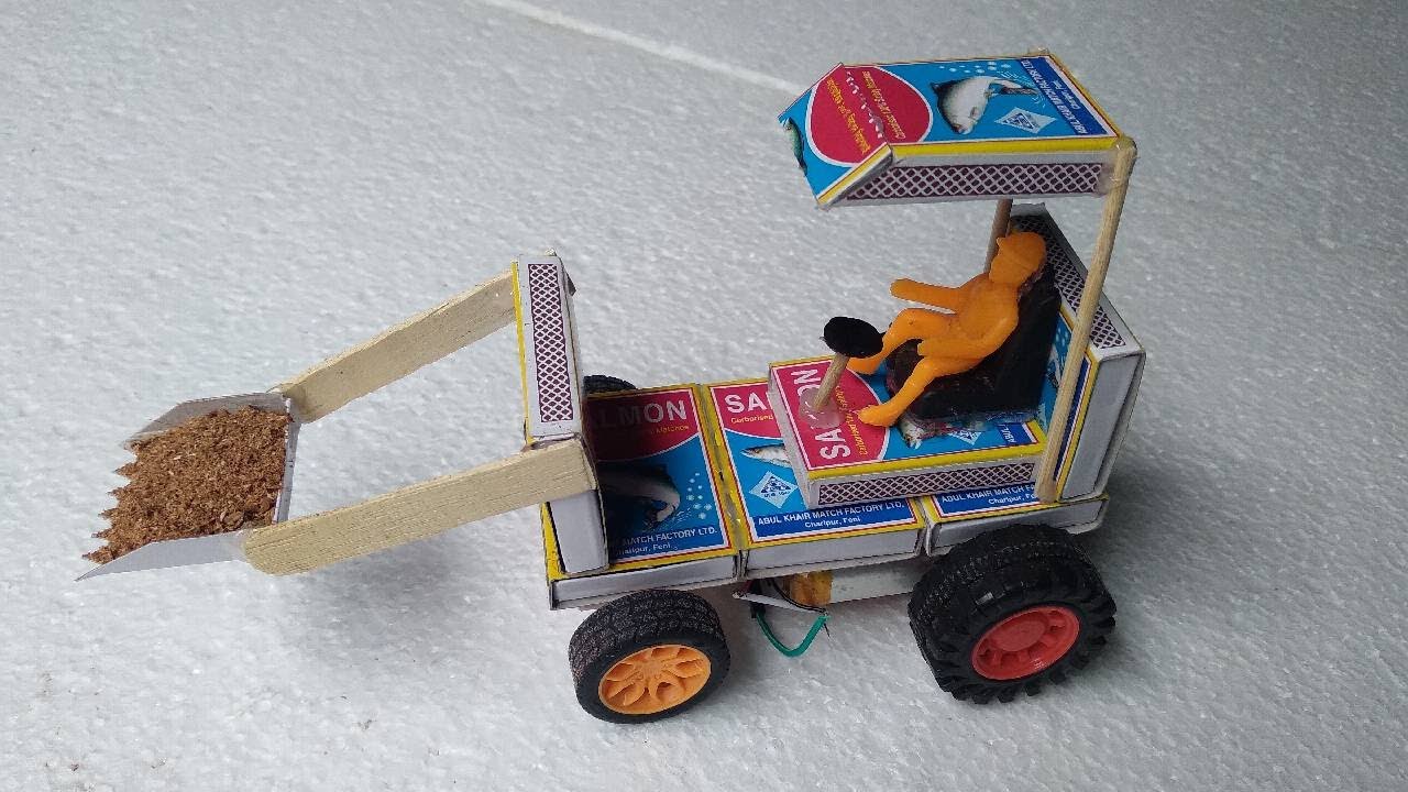 How To Make JCB Backhoe Loader || Diy Matchbox Jcb At Home | 10-Minute ...