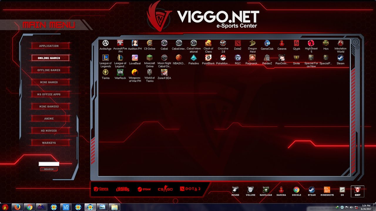 VIGGO.net E-sports personalized windows animation and Game Menu - YouTube