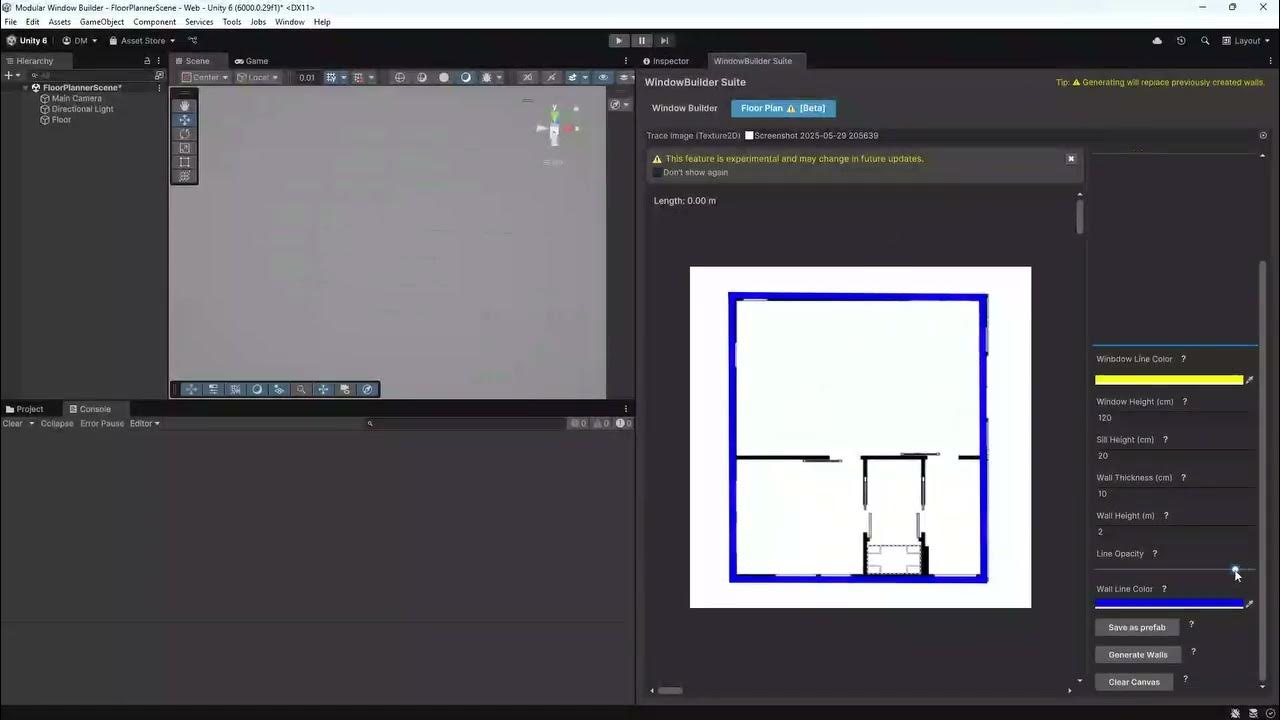 Floor Plan Tracer – Instantly Turn Blueprints into 3D Rooms in Unity - YouTube