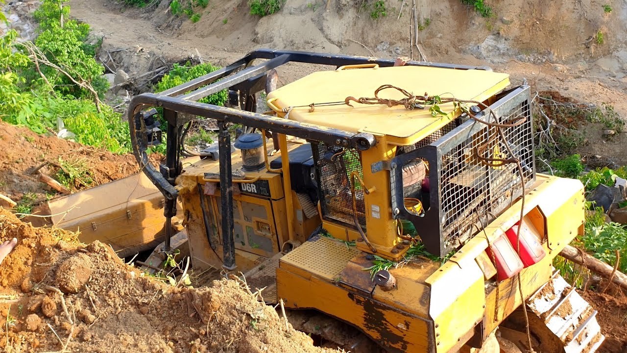 CAT D6R XL Bulldozer Leveling Land for New Plantations - YouTube