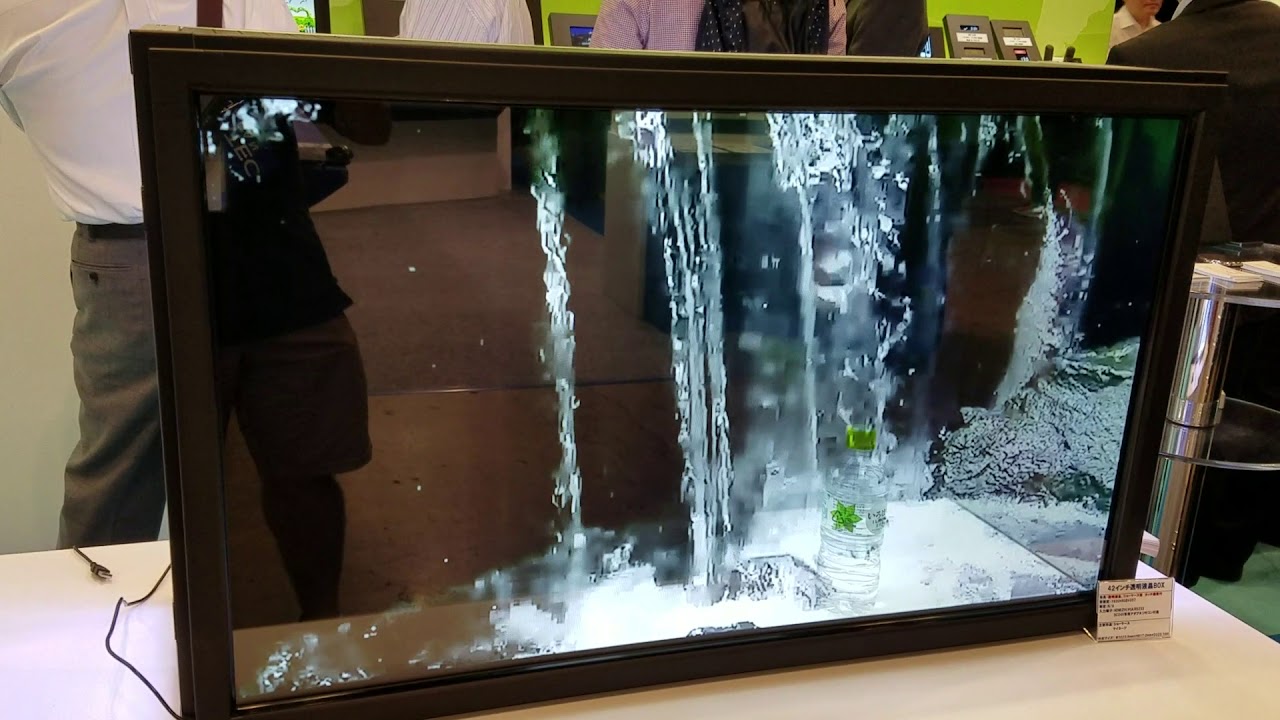 Cool transparent water display at CEATEC 2017 - YouTube