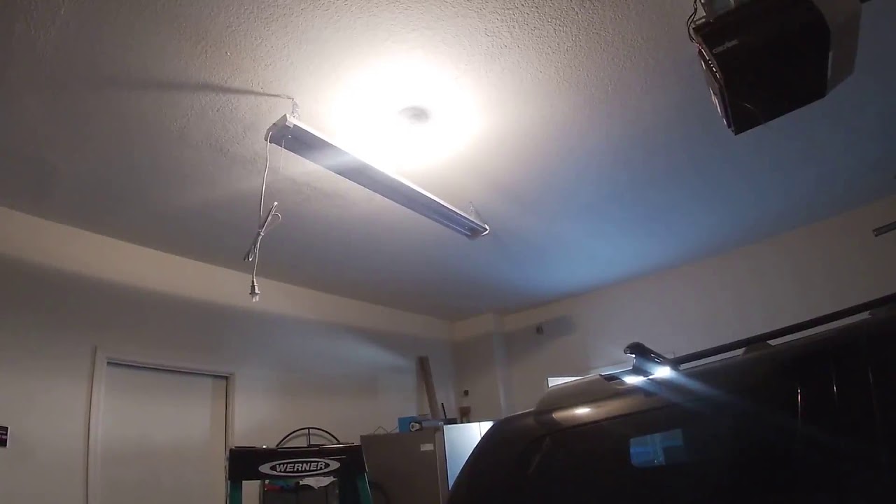 Save your money DIY - "installing LED shop light in your garage." pt.3 ...