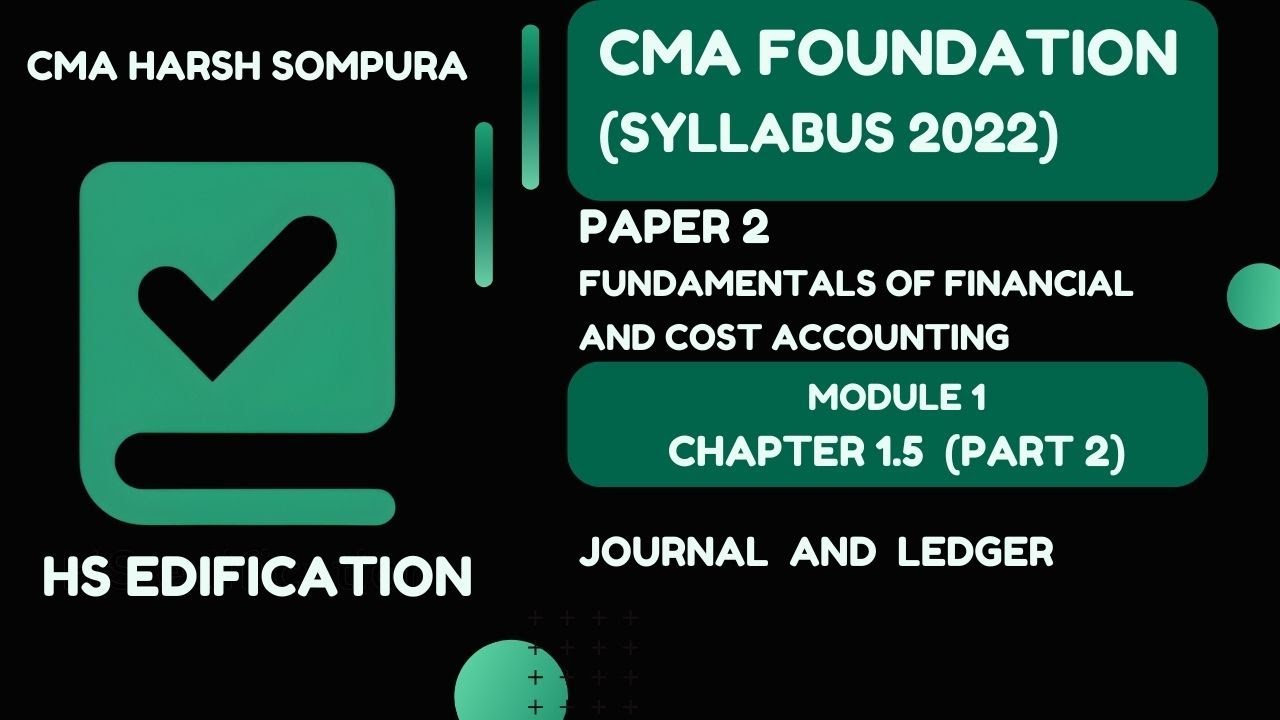 CMA Foundation / paper 2 / Chapter 1.5 / video- 12 # ...