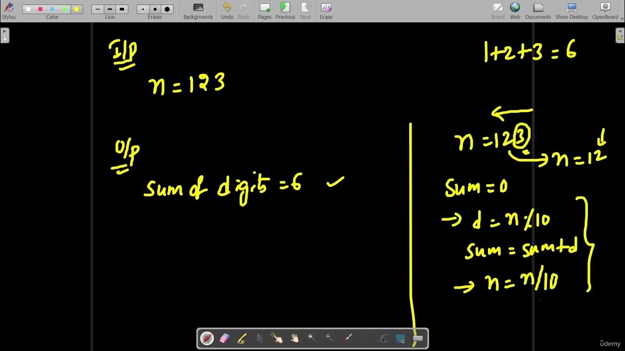 19 sum digits using function - YouTube