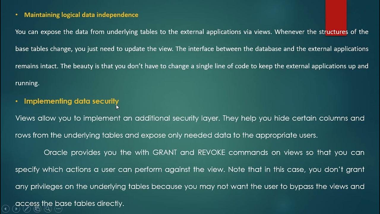 Views in Oracle SQL Developer - YouTube