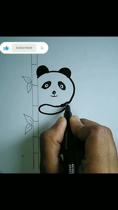 step by step panda drawing #art #drawing #artshorts - YouTube