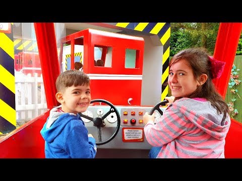 Kids Ride on Driving the Red Bus Having Fun - YouTube
