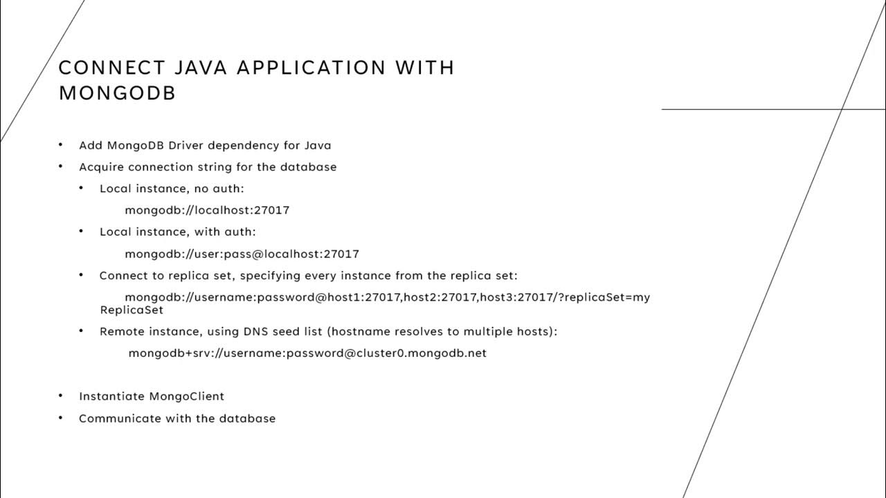 Connect Java Application To MongoDB NoSQL Database - YouTube