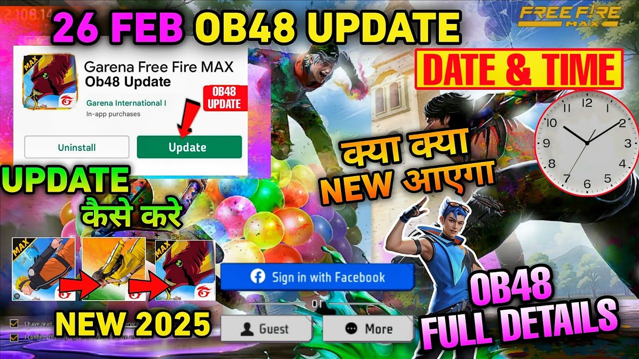Date & Time 🔥 Ob48 New Update 🤯 Free Fire India | FF Max New Ob48 ...