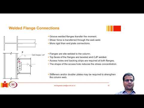 Welded-flange rigid connection - YouTube