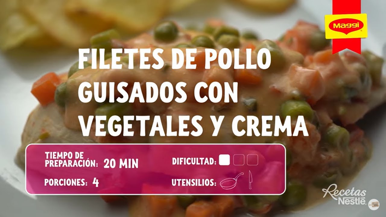 Filete de pollo con verduras, un almuerzo sencillo y sabroso - YouTube