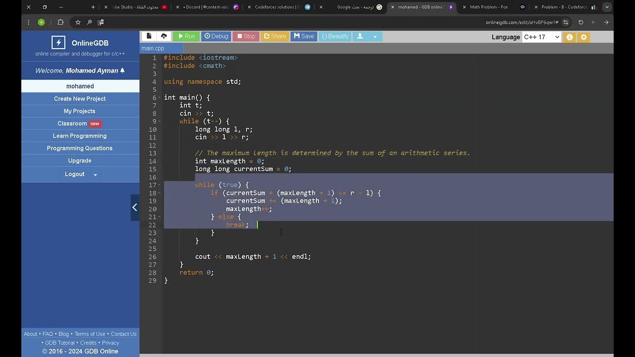 Codeforces Round 970 (Div. 3) solution C. Longest Good Array - YouTube