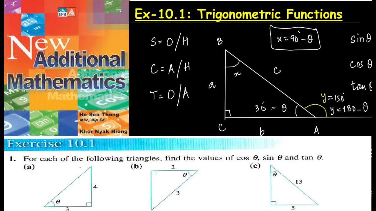Ex-10.1 : Trigonometric Functions ( Add-Math textbook O-Level 4037 ...