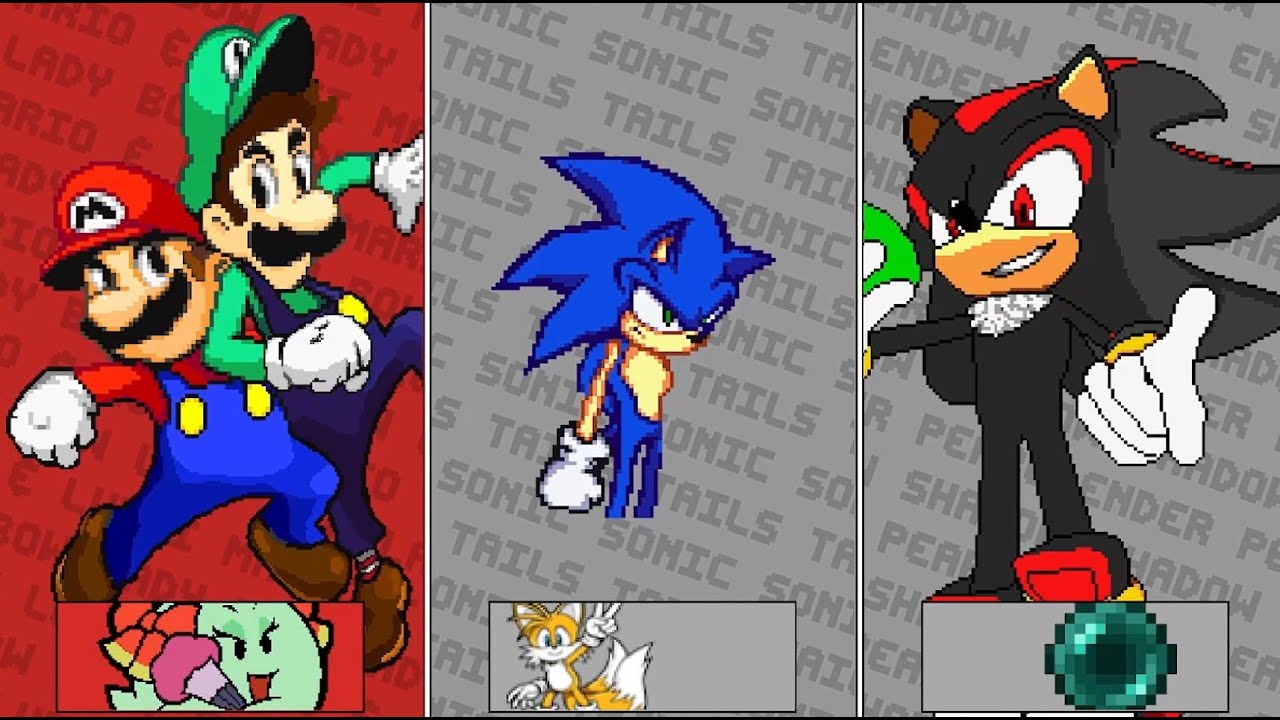 fraymakers - mario & luigi vs sonic & shadow (smbz is real) - YouTube