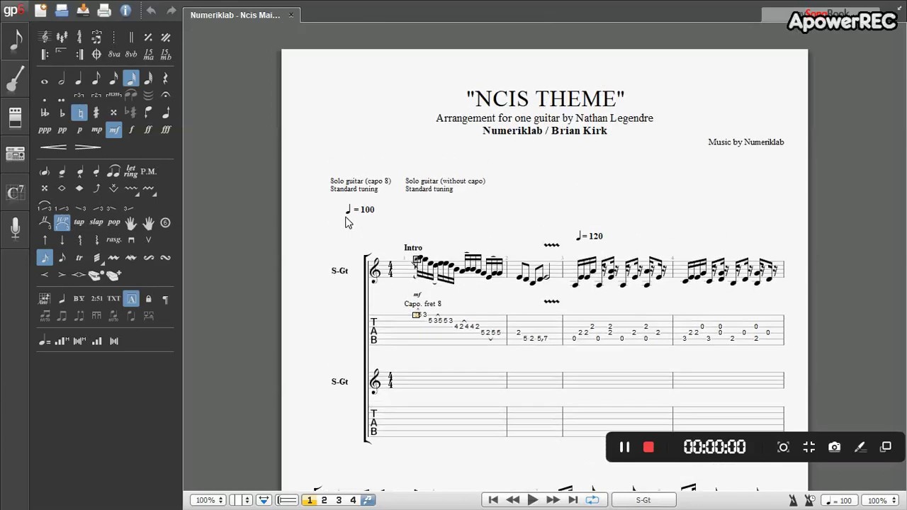 NCIS Soundtrack | Numeriklab | TABS | FINGERSTYLE | Nathan Legendre ...