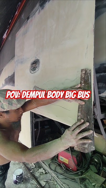 Dempul ulang body bus sebelum dibranding sticker livery kekinian. #bus #branding #decals #shorts ...