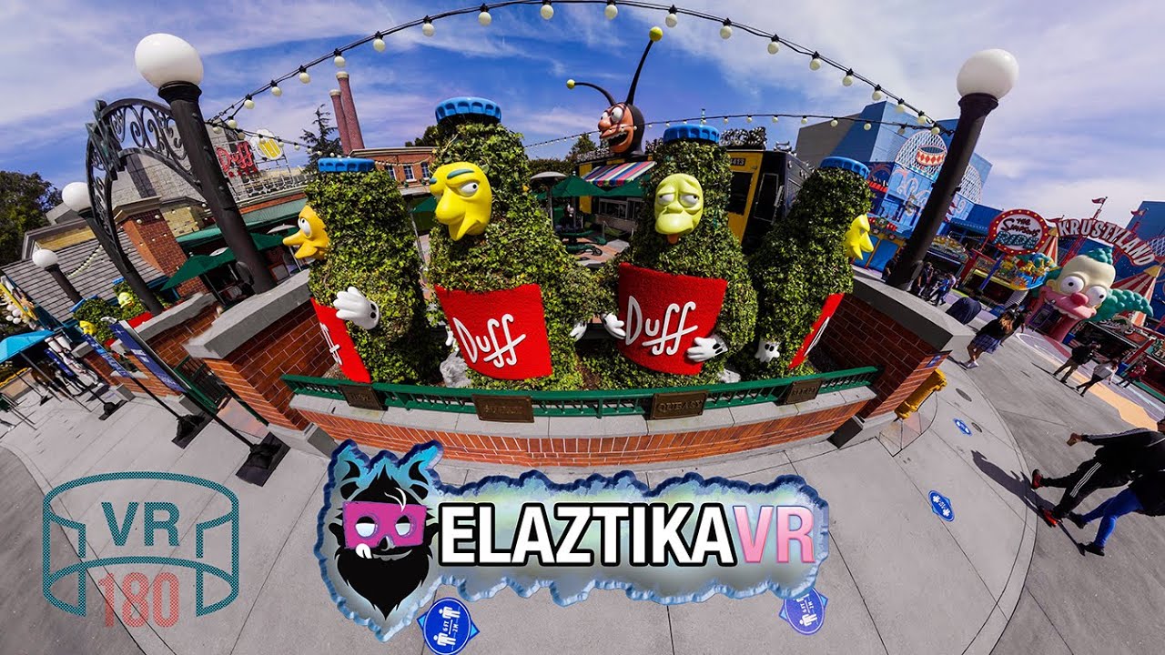 5K VR180 VISIT THE SIMPSONS IN 3D VR 180 UNIVERSAL STUDIOS HOLLYWOOD ...
