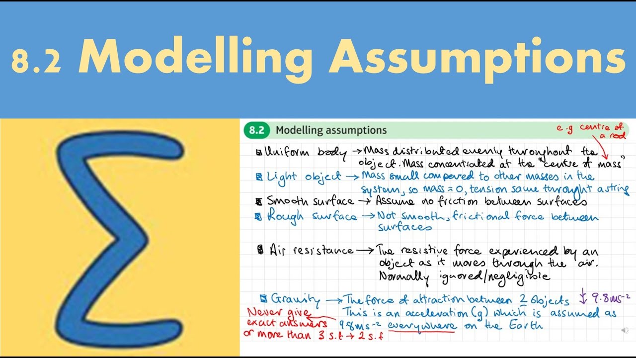 8.2 Modelling assumptions (STATISTICS AND MECHANICS 1 - Chapter 8 ...