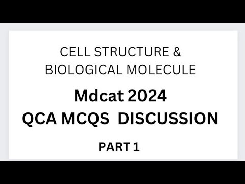 cell structure & biological molecule qca mcqs discussion part 1 ...