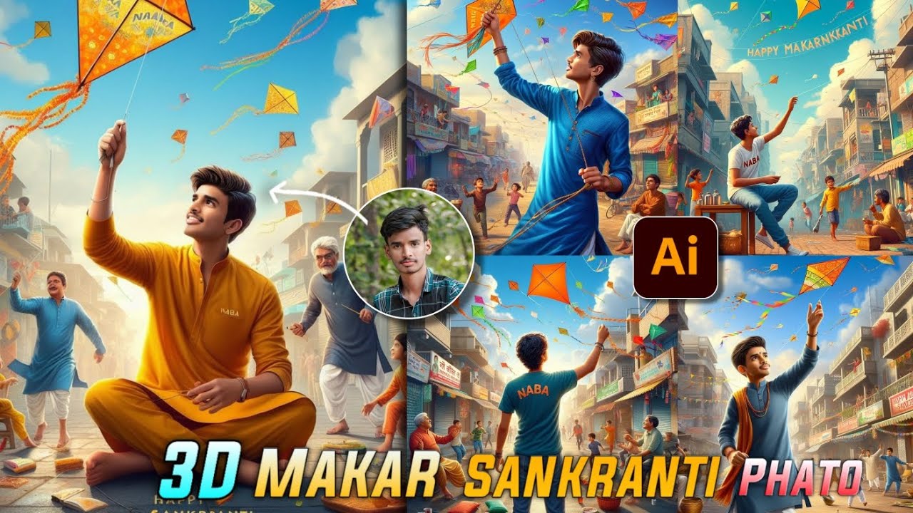 How To Create Makar Sankranti Images 3D | Bing image creator tutorial FREE |Viral Photo Editing ...