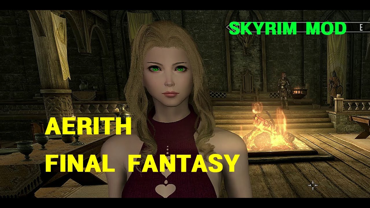 SkyRim Mod RaceMenu Aerith Final Fantasy Preset Anniversary Edition ...